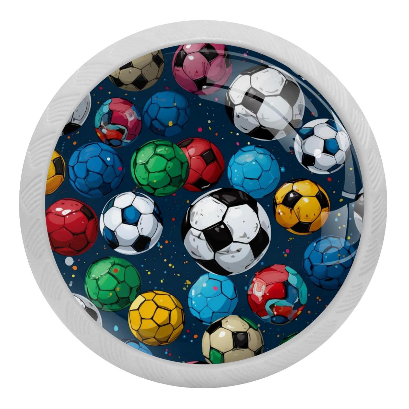 Football Fluorescent Glow-in-the-Dark Dresser Pulls with Screws - Round ...