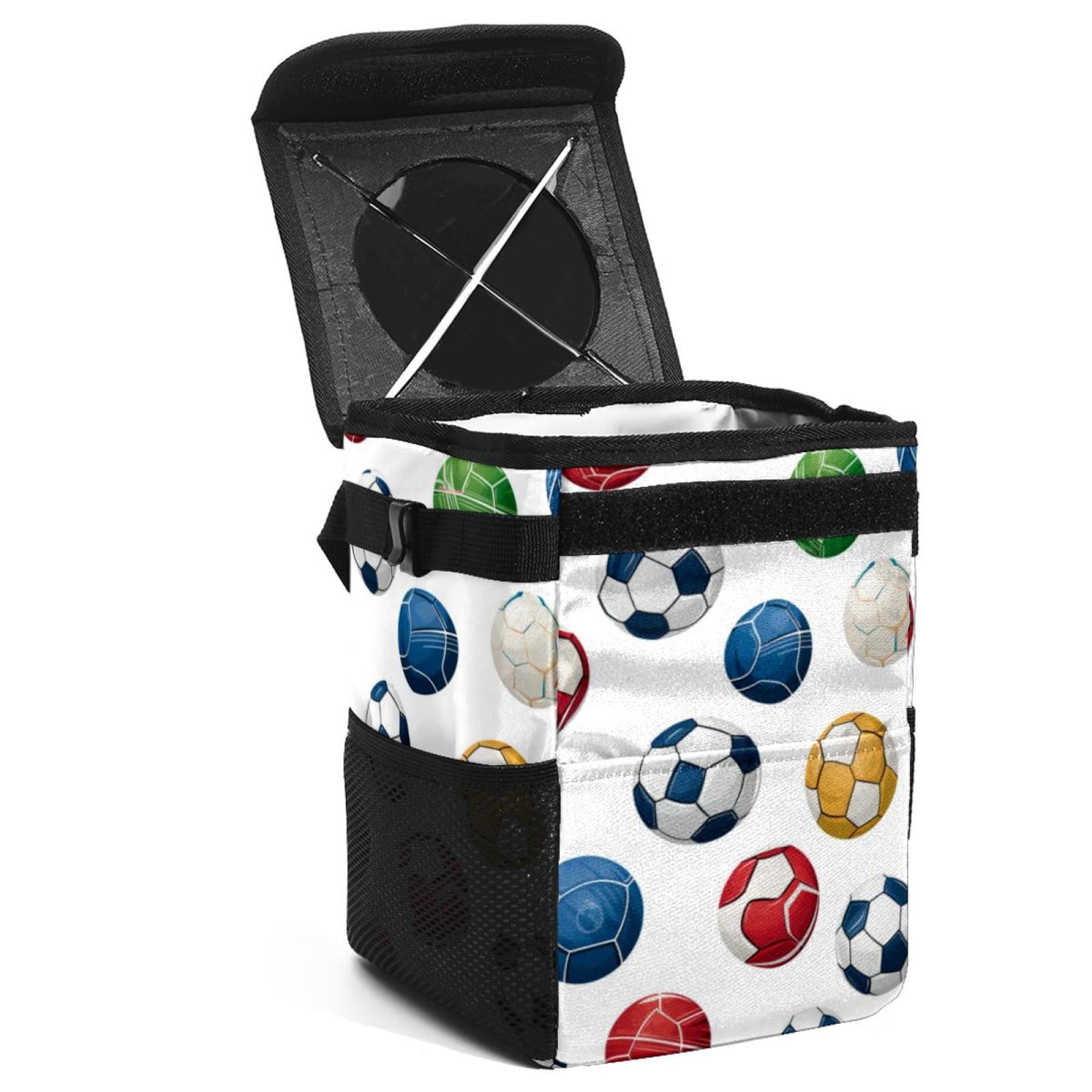 Football Foldable Car Garbage Can with Lid, Leak-proof Hanging Storage ...