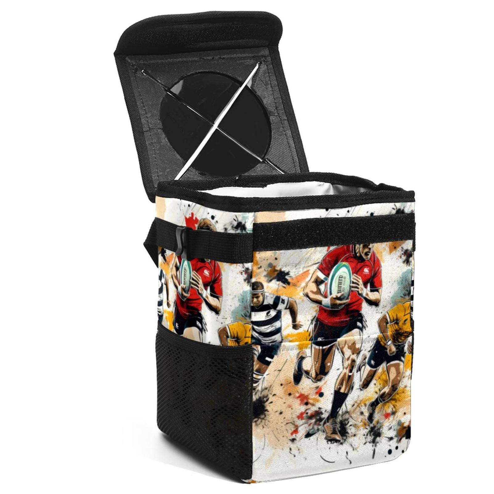 Football Foldable Car Garbage Can with Lid and Leak-Proof, Hanging ...