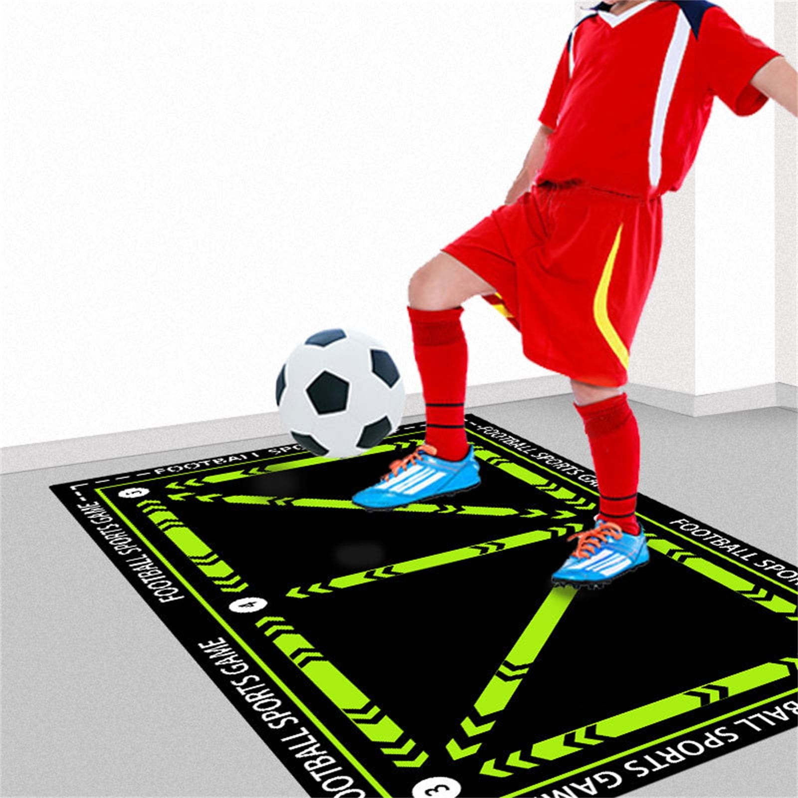 Football Footstep Training Anti Slip Mat Football Mat Fluorescent Green ...