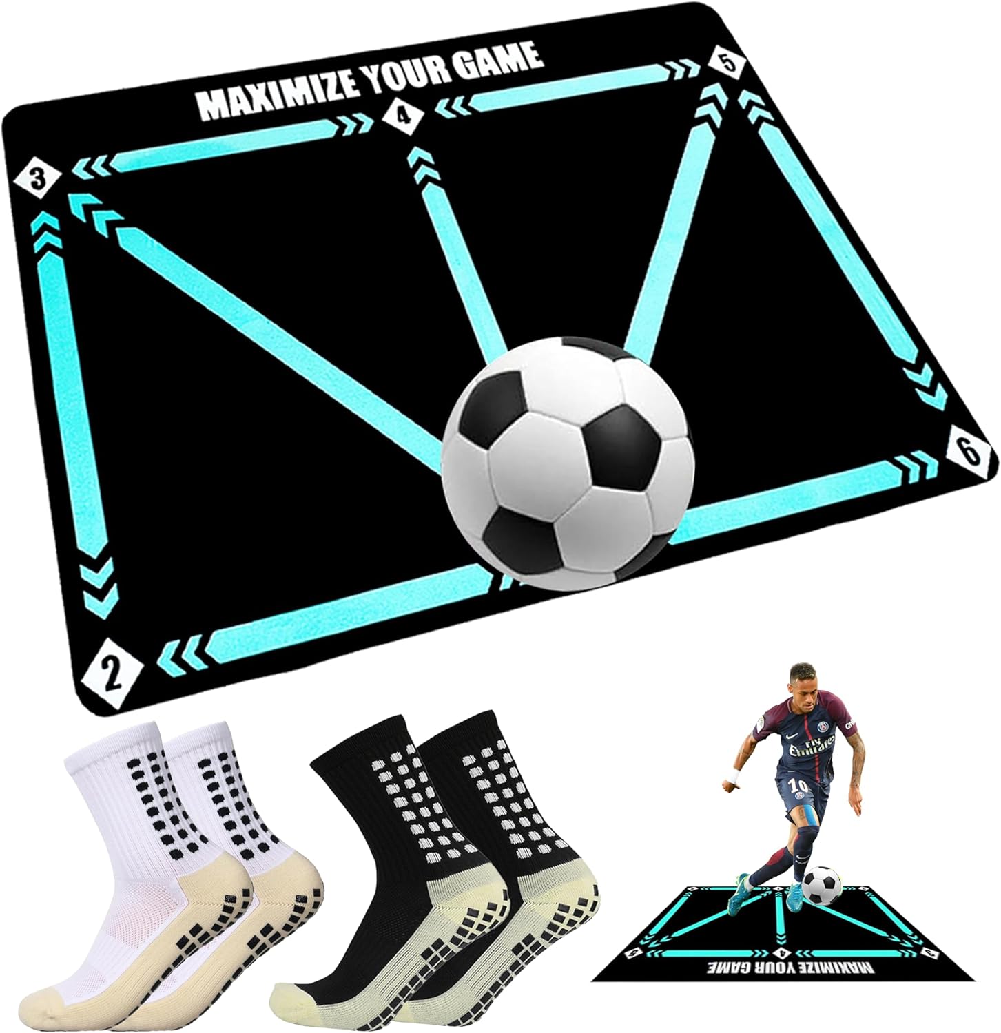 Football Footstep Training Mat, Soccer Training Mat, Agility Footstep ...