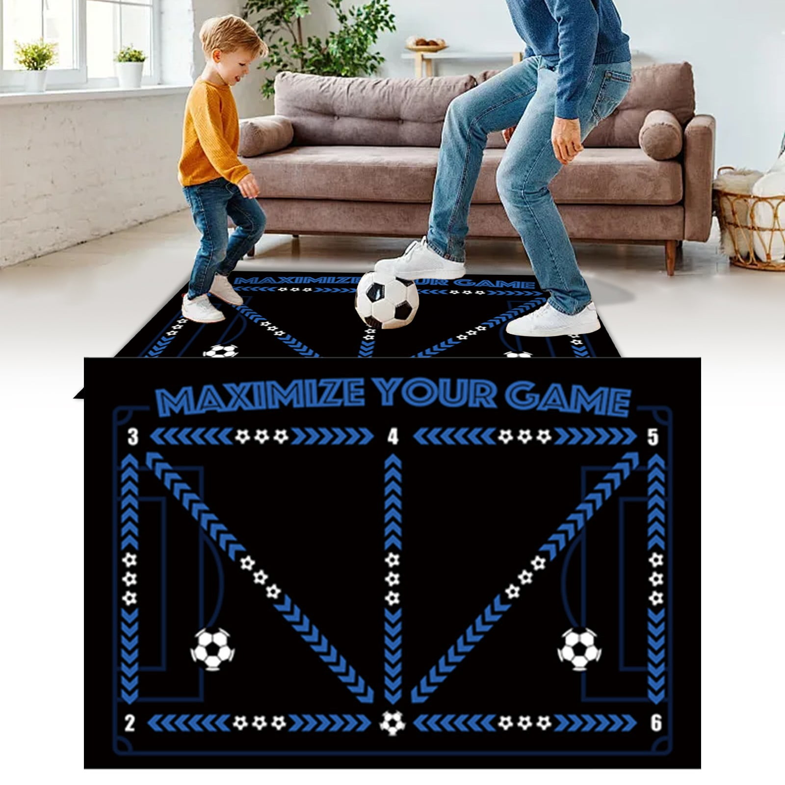 Football Footstep Training Non Slip Mat Home Mud Sports Footstep Carpet ...