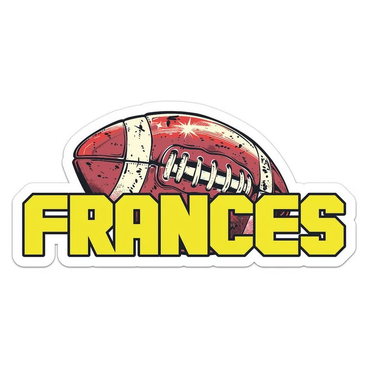 Football Frances Sticker Phone Decal Water Bottle Stickers Car Decals ...