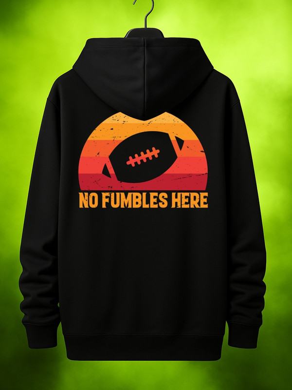 Football No Fumbles sweatshirt Exercise men hooded sweatshirt black ...