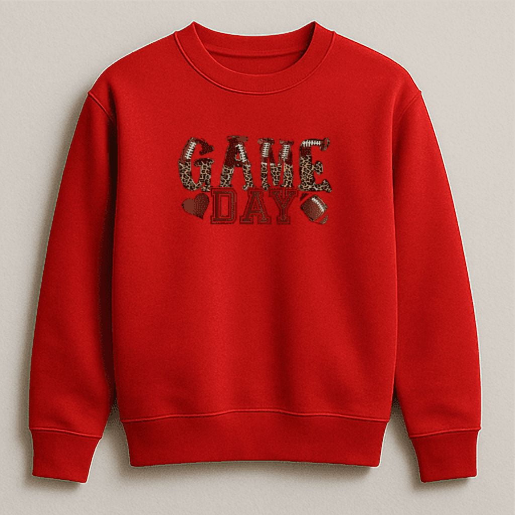 Football Game Day Leopard Print Sporty Retro Inspired Graphic ...