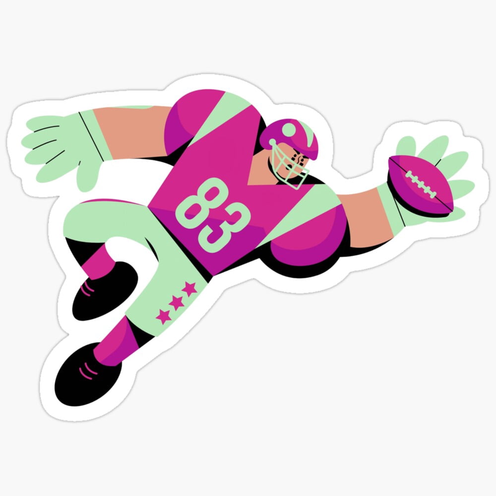 Football Game Digital Art Print Sticker Baseball Sticker, Football ...