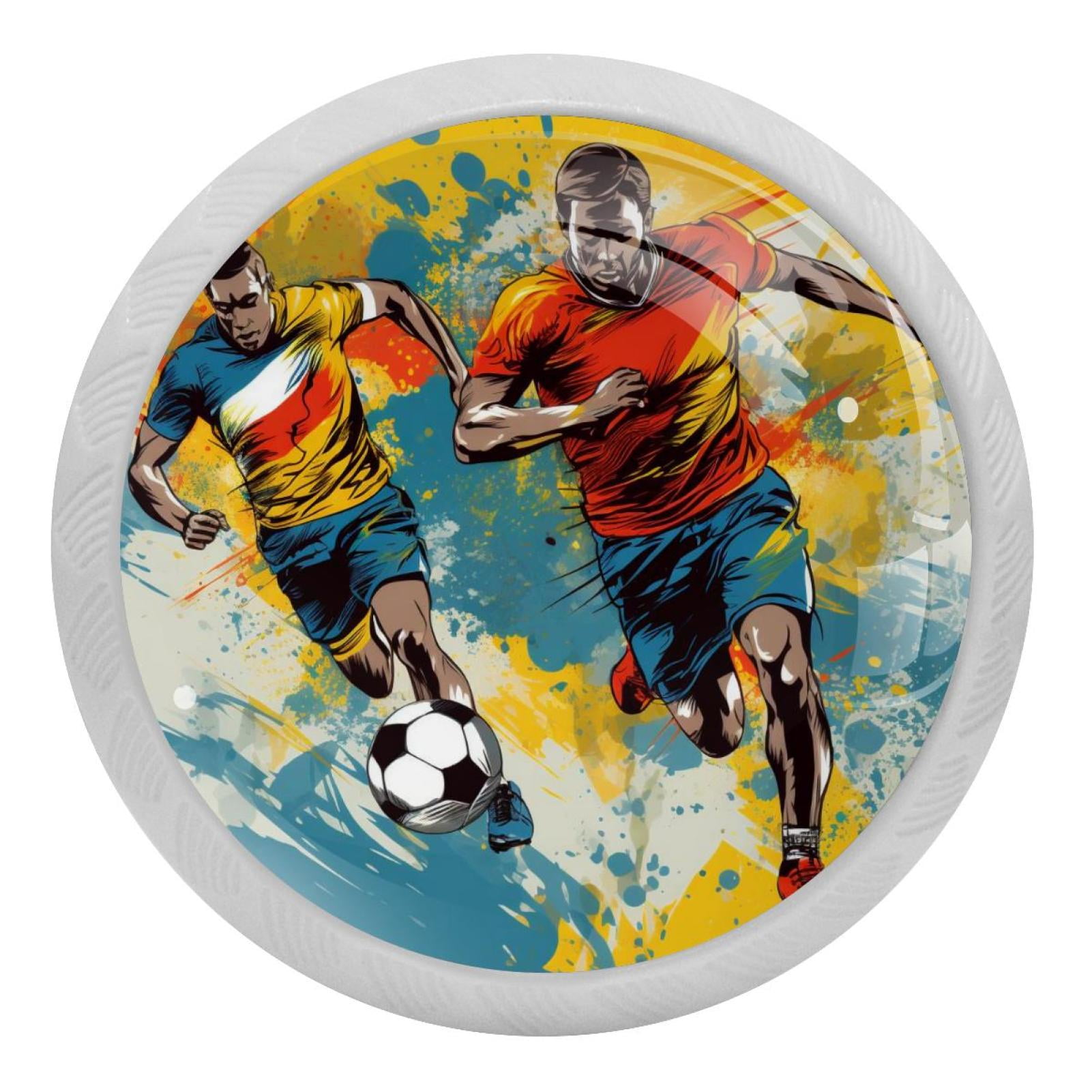 Football Glow-in-the-Dark Cabinet Knobs: Fluorescent Drawer Pulls (4 ...