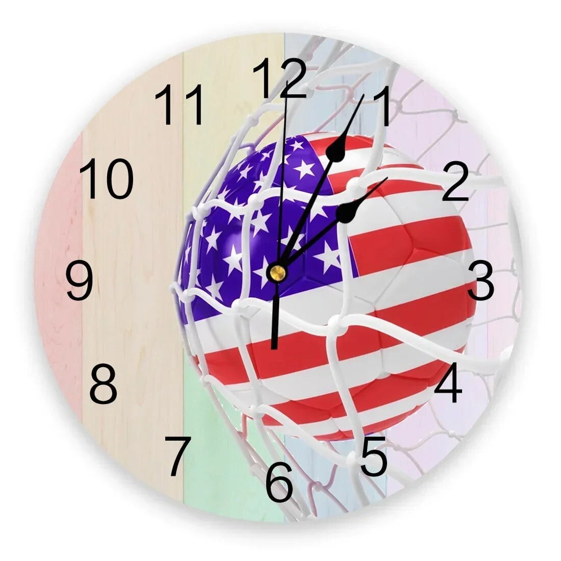Football Green Stadium Lights Creative Wall Clock Silent Modern Clock ...