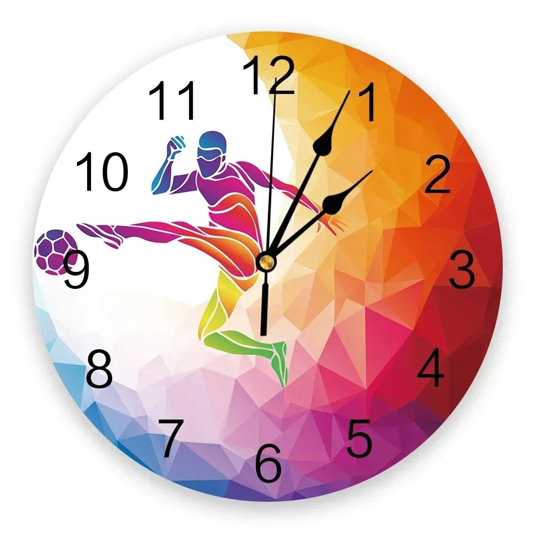 Football Green Stadium Lights Creative Wall Clock Silent Modern Clock ...