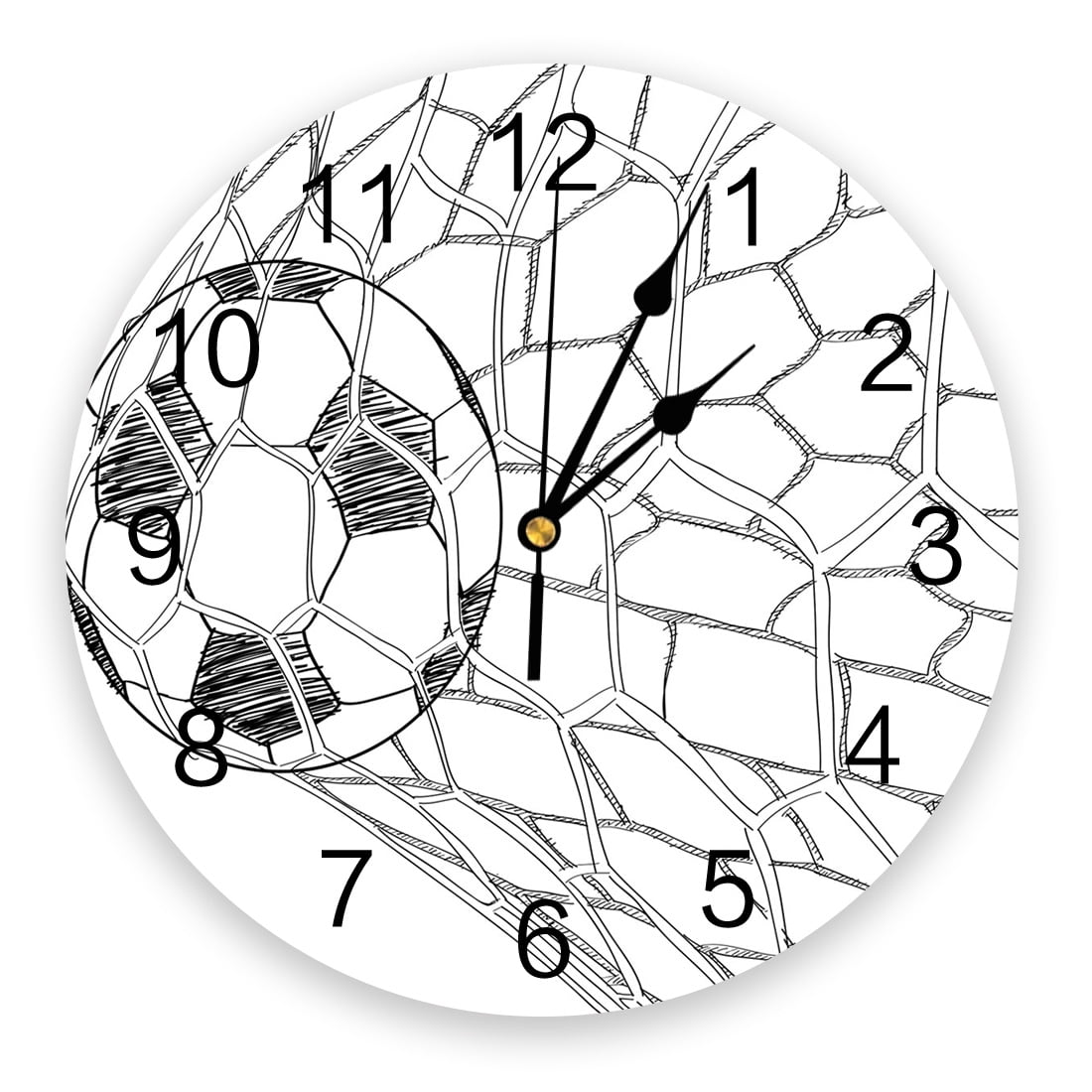 Football Green Stadium Lights Creative Wall Clock Silent Modern Clock ...