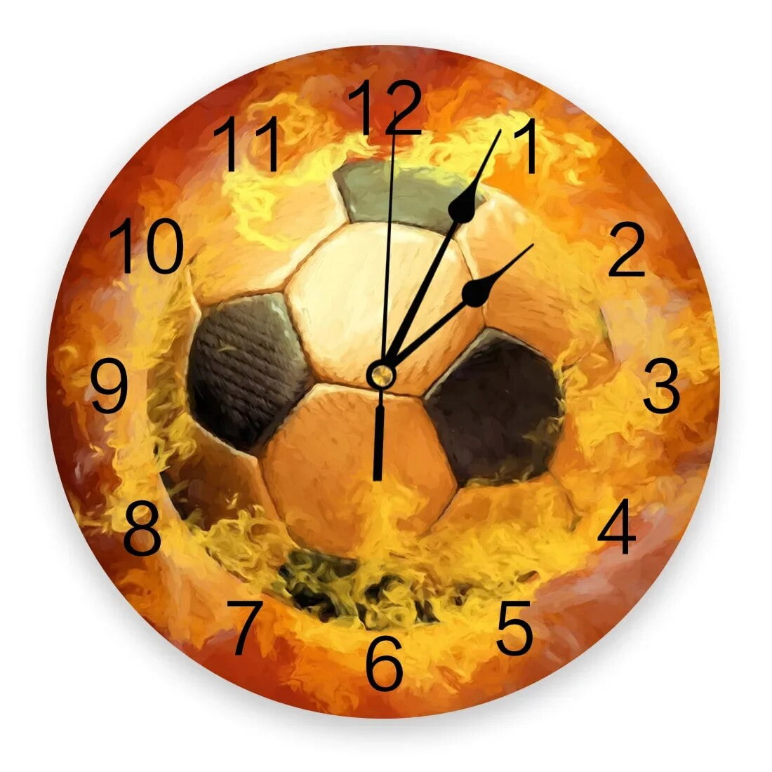 Football Green Stadium Lights Soccer PVC Wall Clock Modern Design Home ...