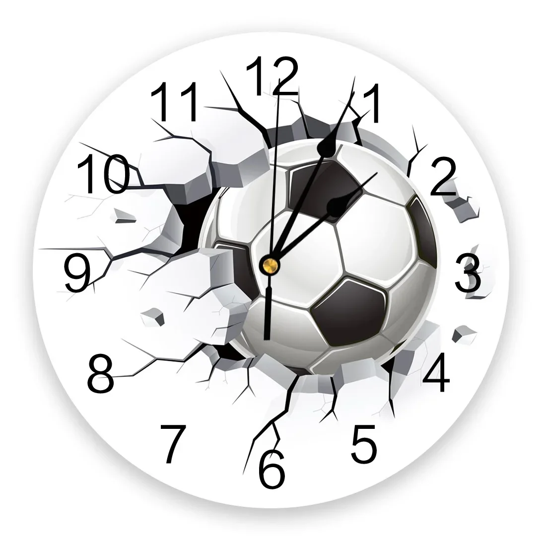 Football Green Stadium Lights Soccer PVC Wall Clock Modern Design Home ...