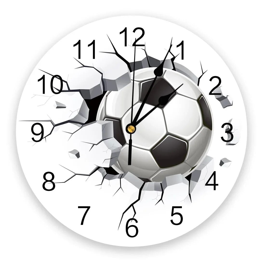 Football Green Stadium Lights Soccer PVC Wall Clock Modern Design Home ...