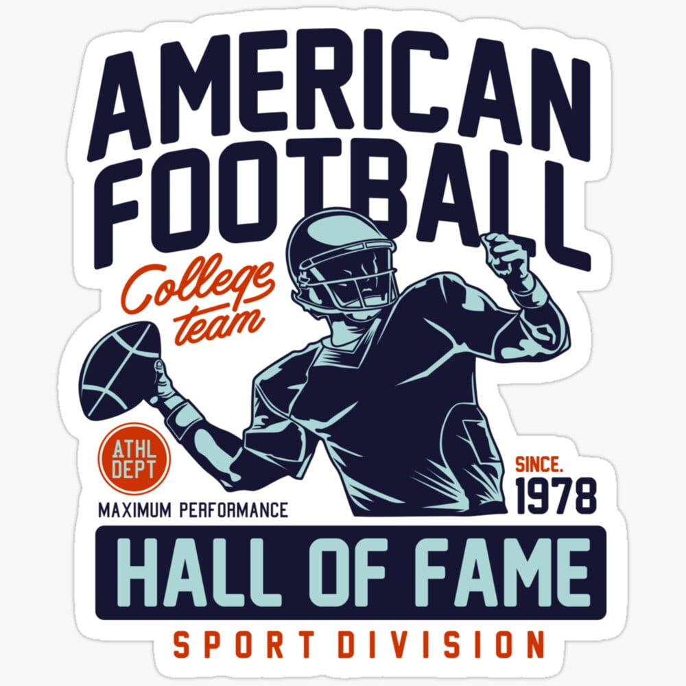 Football Hall Of Fame - Legendary Players Tribute Sticker Baseball ...