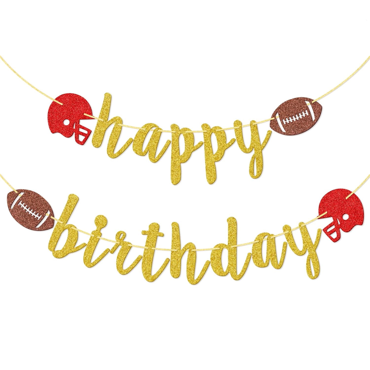 Football Happy Birthday Banner, Sports Happy Birthday Banner, Football ...