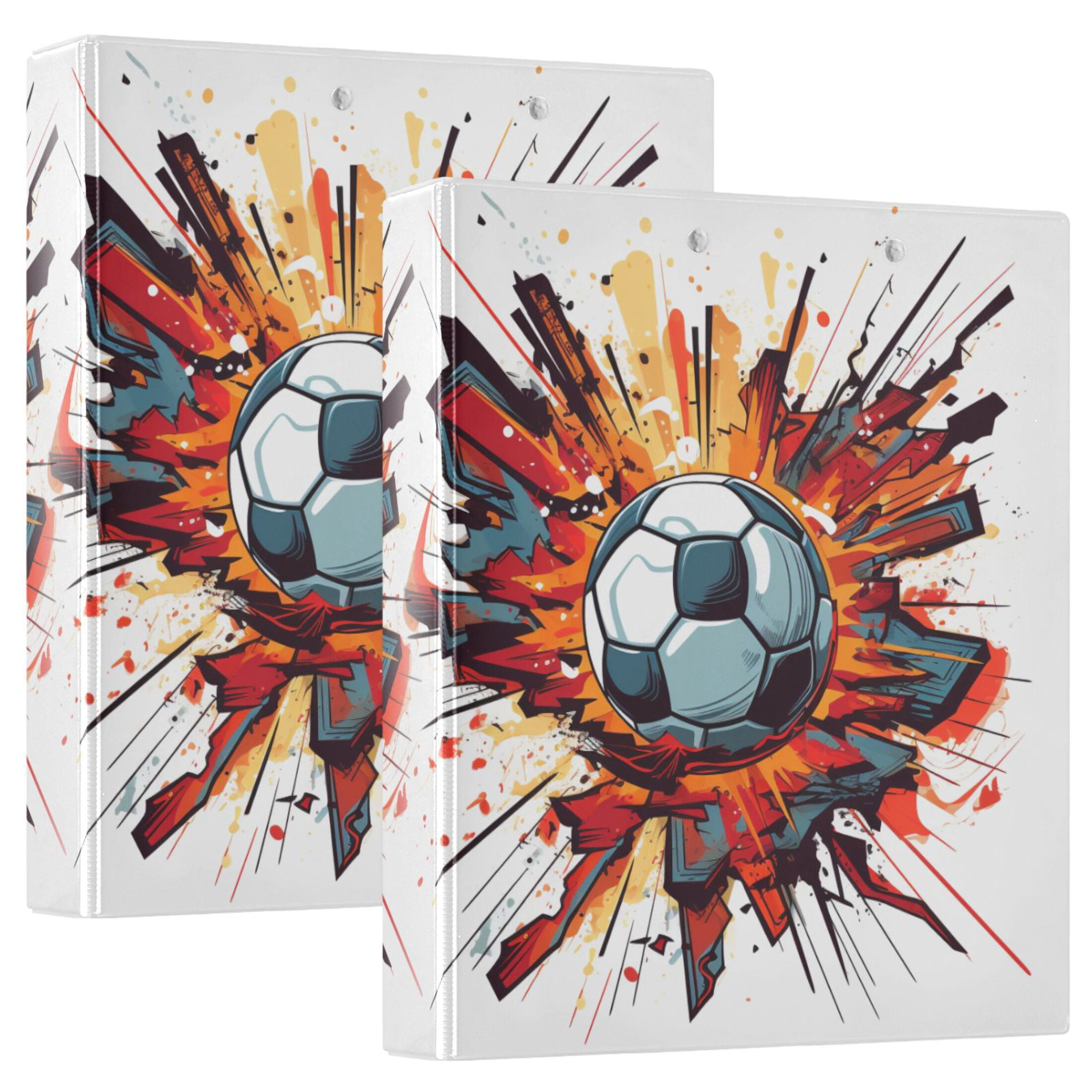 Football Hardcover 3 Ring Binder 1.5 inch Round Rings with Interior ...