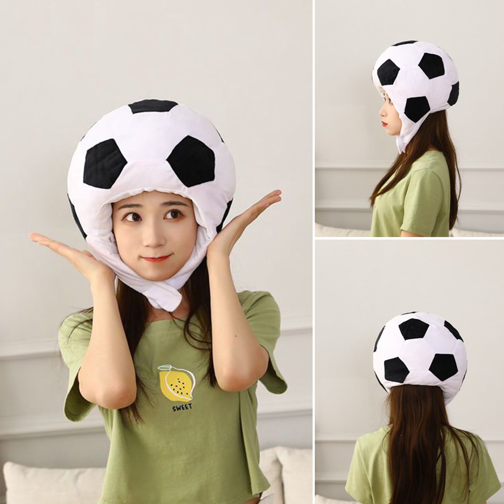Football Headgear Soft Adjustable Full Coverage Head Cover Cute ...