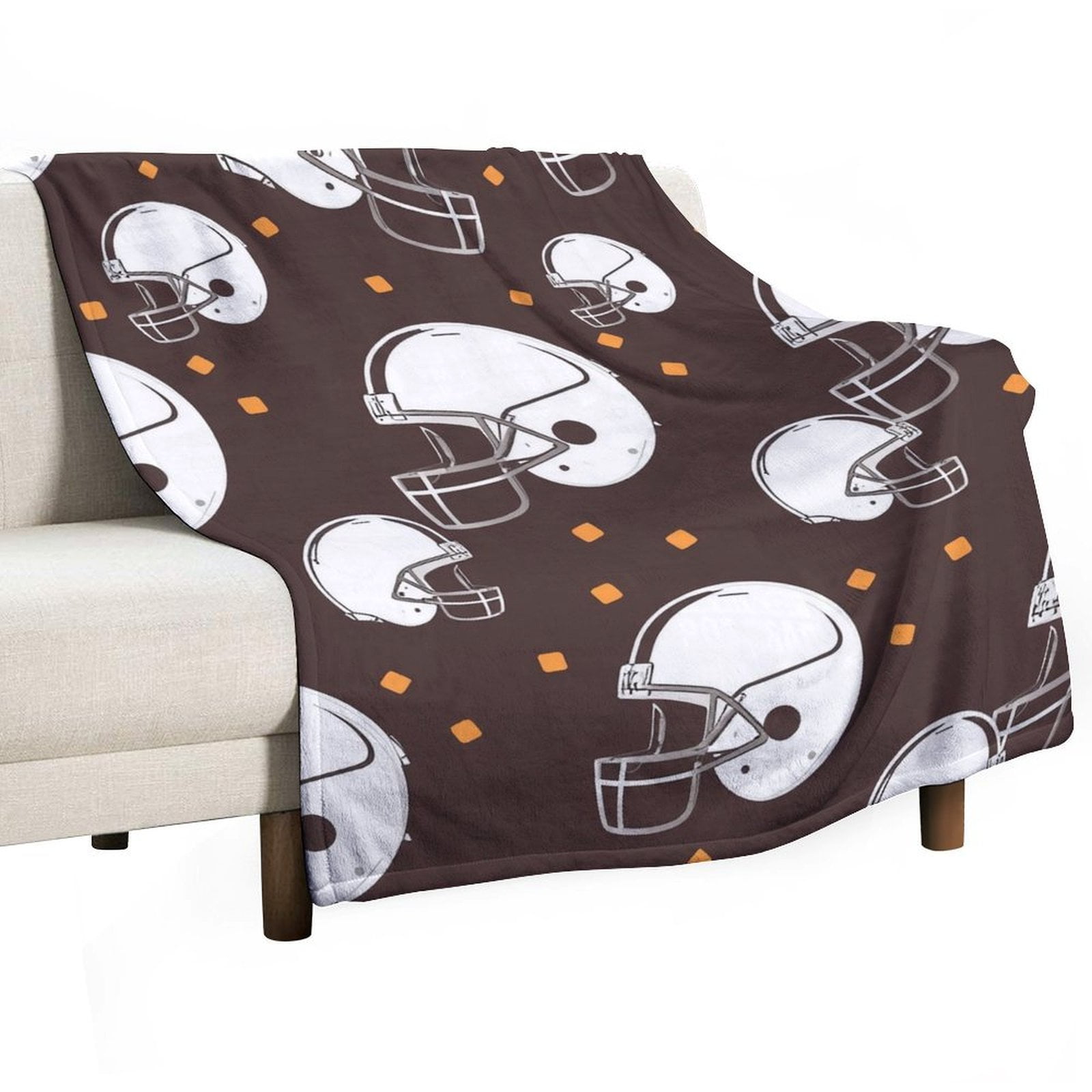 Football Helmet Pattern Flannel Blanket Warm Air Conditioner d in ...