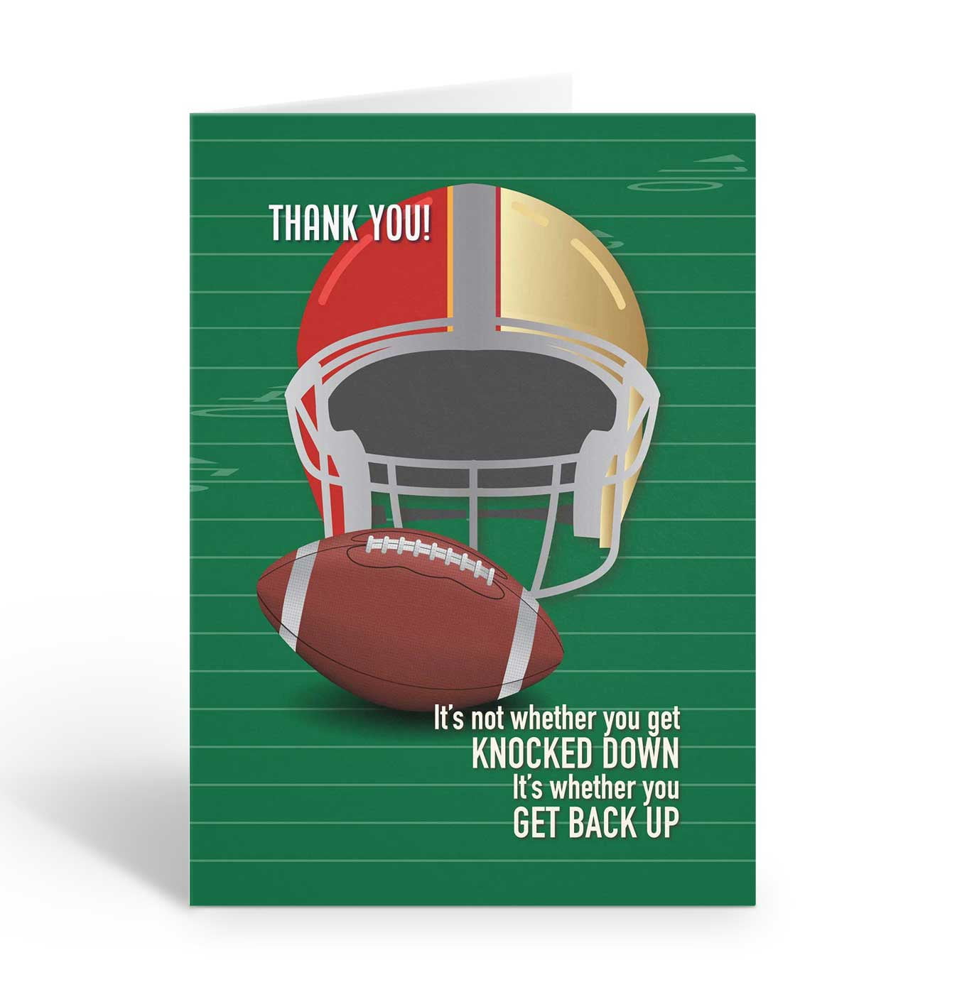 Football Helmet Thank You Note Cards - 10 Note Cards with Envelopes ...