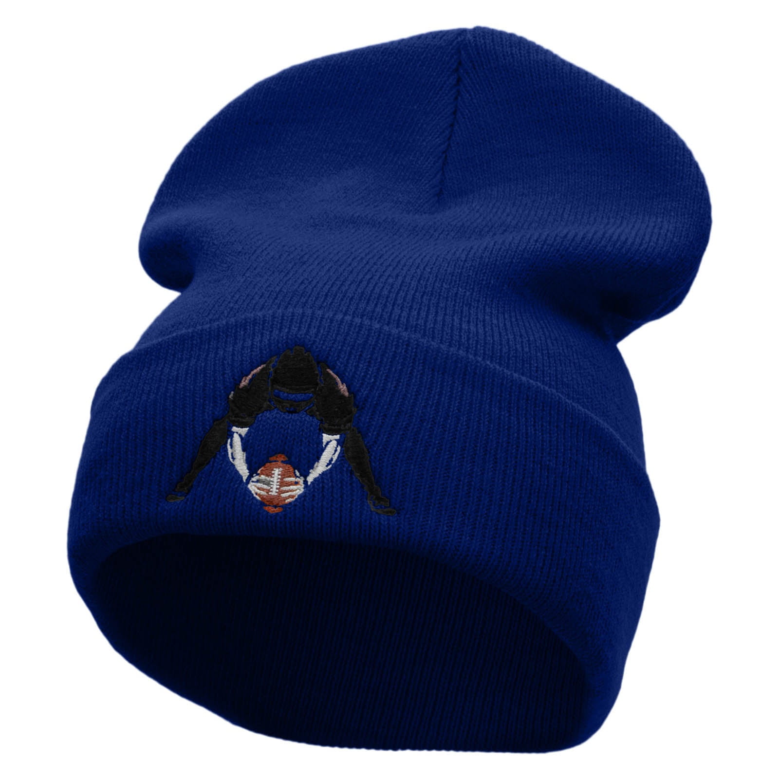 Football Hike Embroidered 12 Inch Long Knitted Beanie - Royal OSFM ...