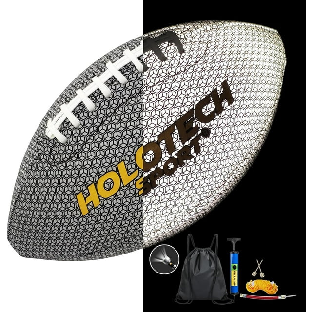 Football - Holographic Glowing Football - Reflective Glow Football ...