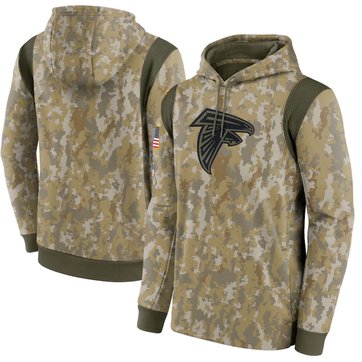 Football Hooded Pullover For Men Youth Atlanta Salute To Service Hoodie ...