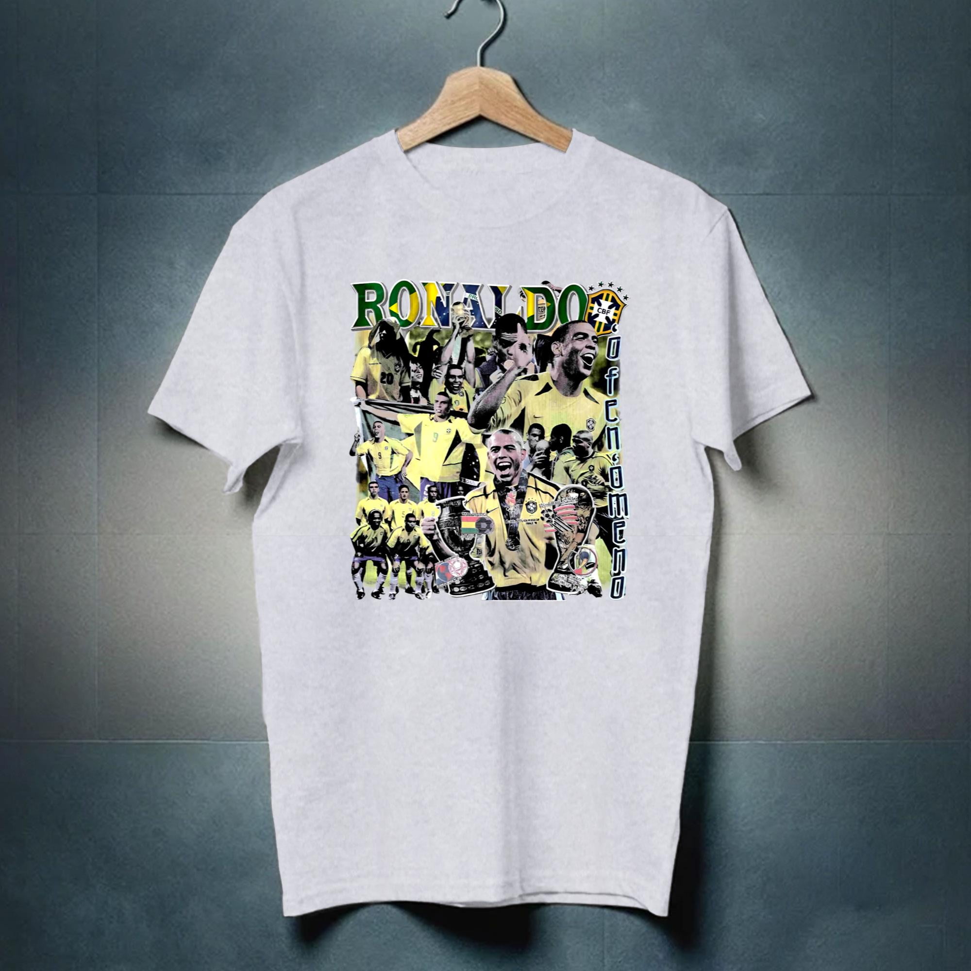 Football Icon R9 Tribute Shirt, 90s Brazil Striker Era Graphic Tee ...