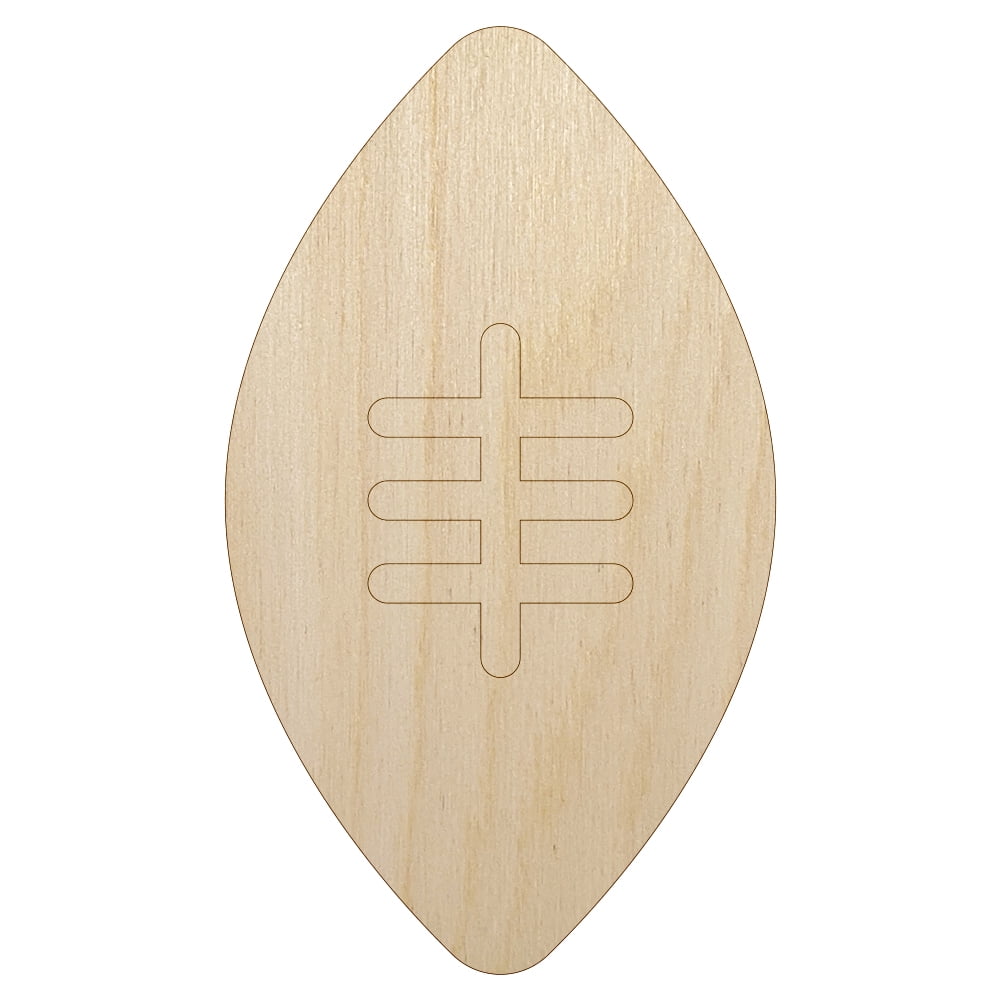 Football Icon Wood Shape Unfinished Piece Cutout Craft DIY Projects - 4 ...