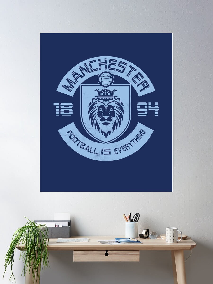 Football Is Everything - City Of Manchester Squad Retro Poster Wall Art ...