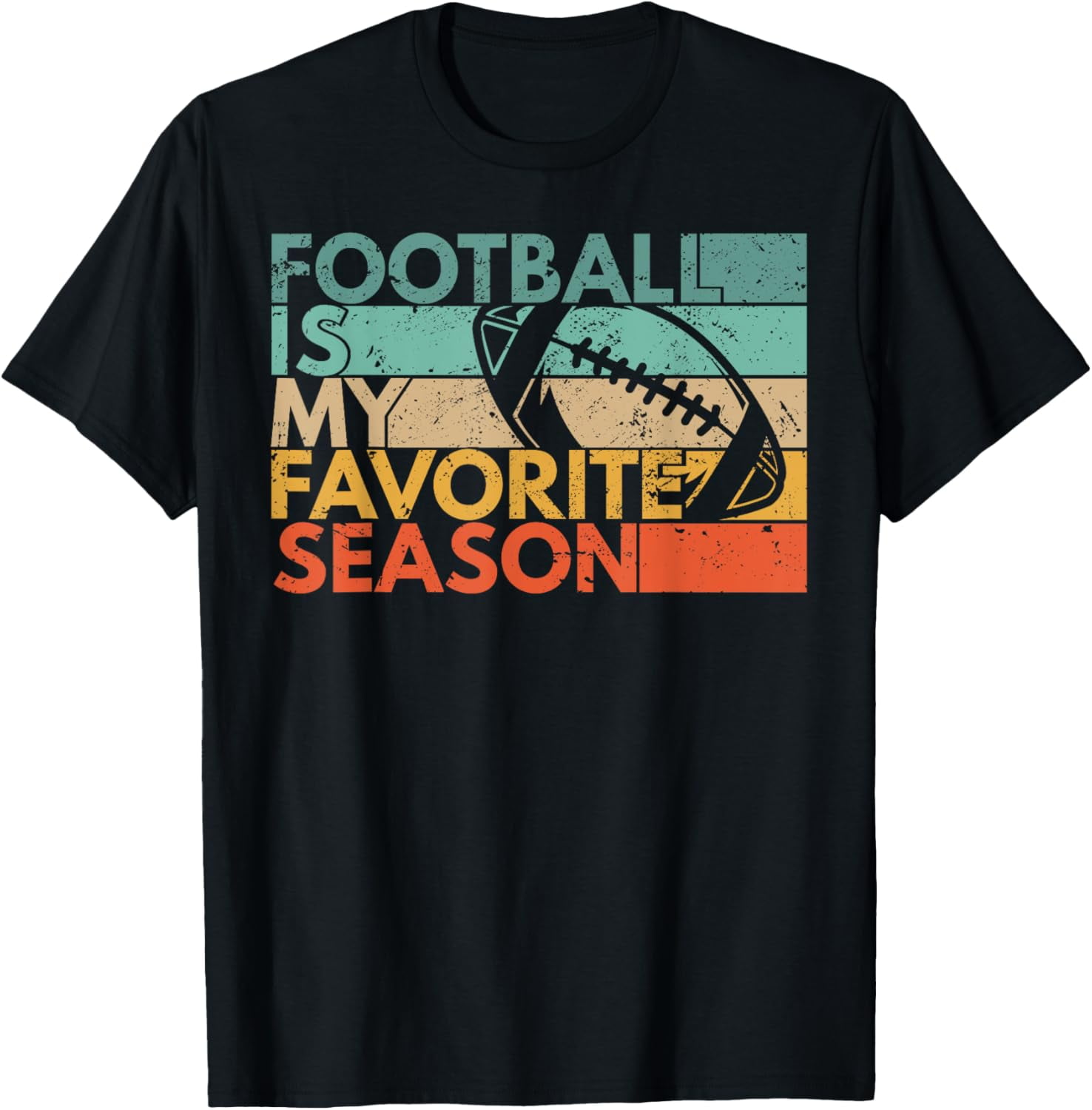 Football Is My Favorite Season Vintage Retro Football T-ShirtMen's and ...