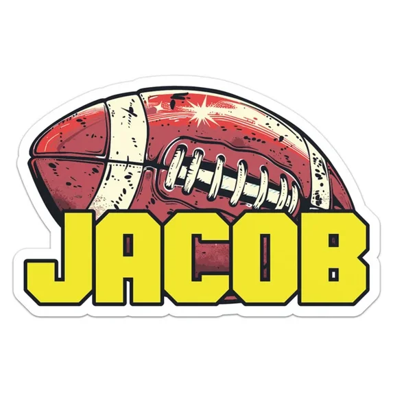 Football Jacob Sticker Phone Decal Water Bottle Stickers Car Decals ...