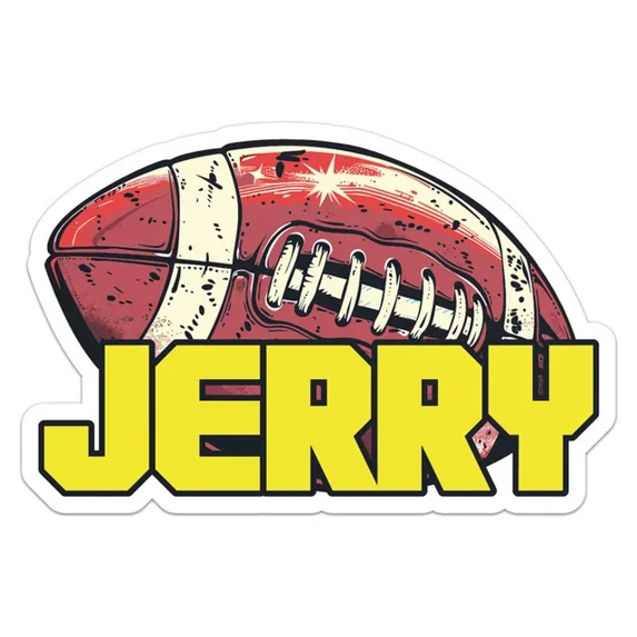 Football Jerry Sticker Phone Decal Water Bottle Stickers Car Decals ...