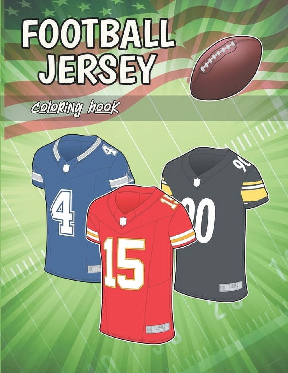 Football Jersey coloring Book: All 32 teams jerseys ready to color (for ...