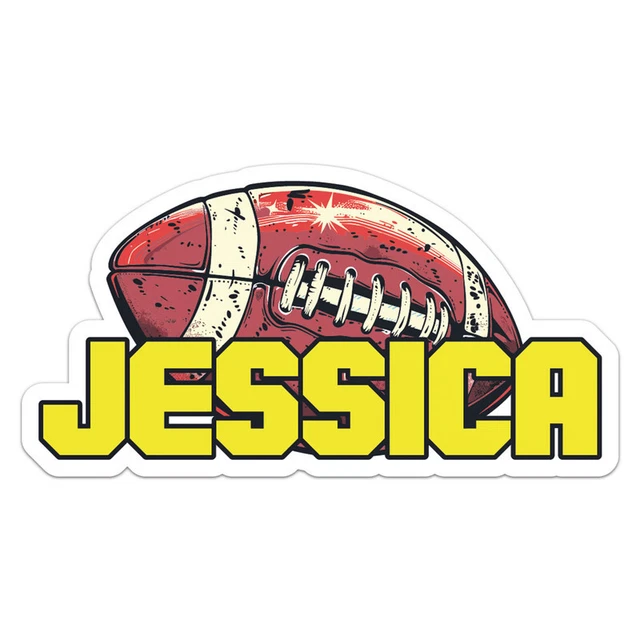 Football Jessica Sticker Phone Decal Water Bottle Stickers Car Decals ...