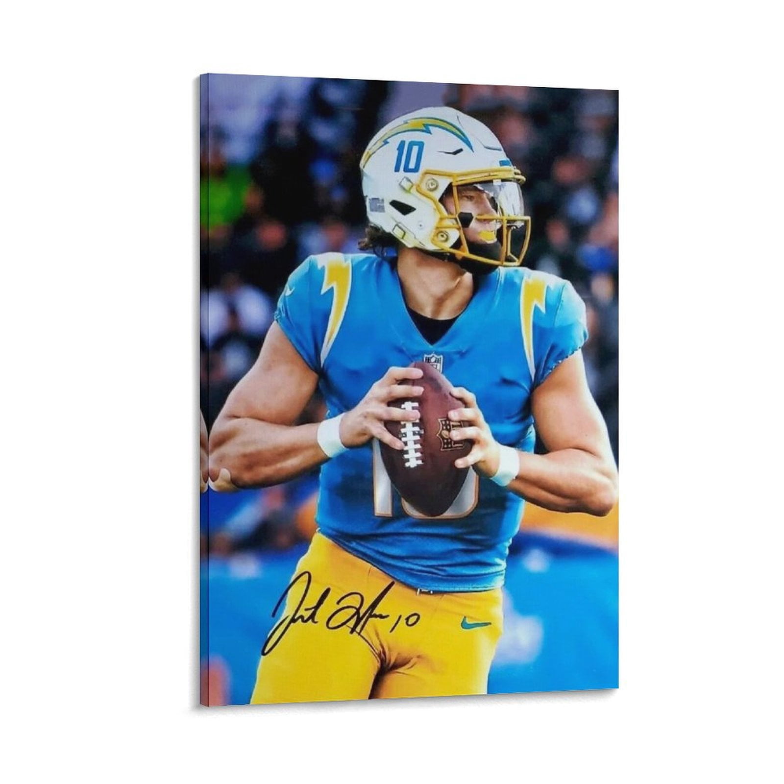 Football Justin Herbert Posters Art Canvas Poster Wall Art Picture ...