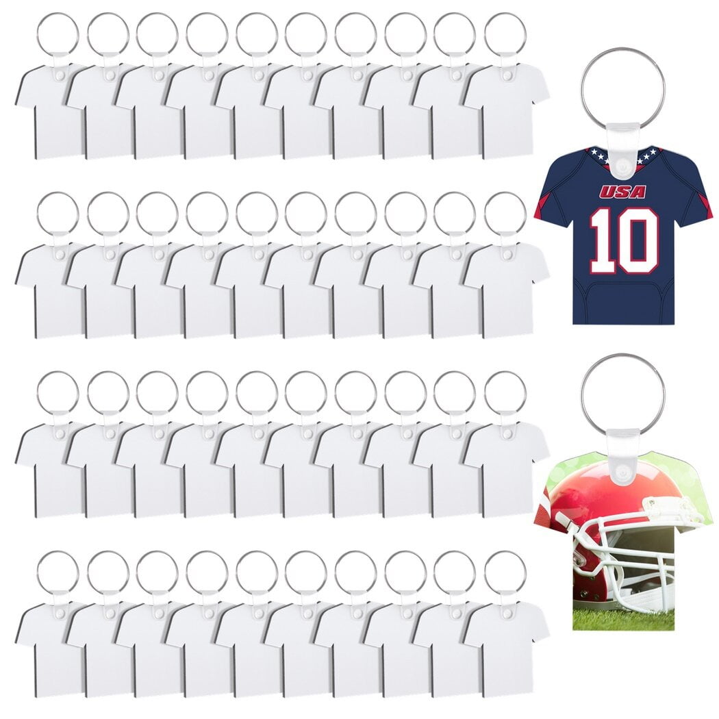 Football Keychain Blanks for Sublimation, 40pcs MDF DIY Double-Sided ...