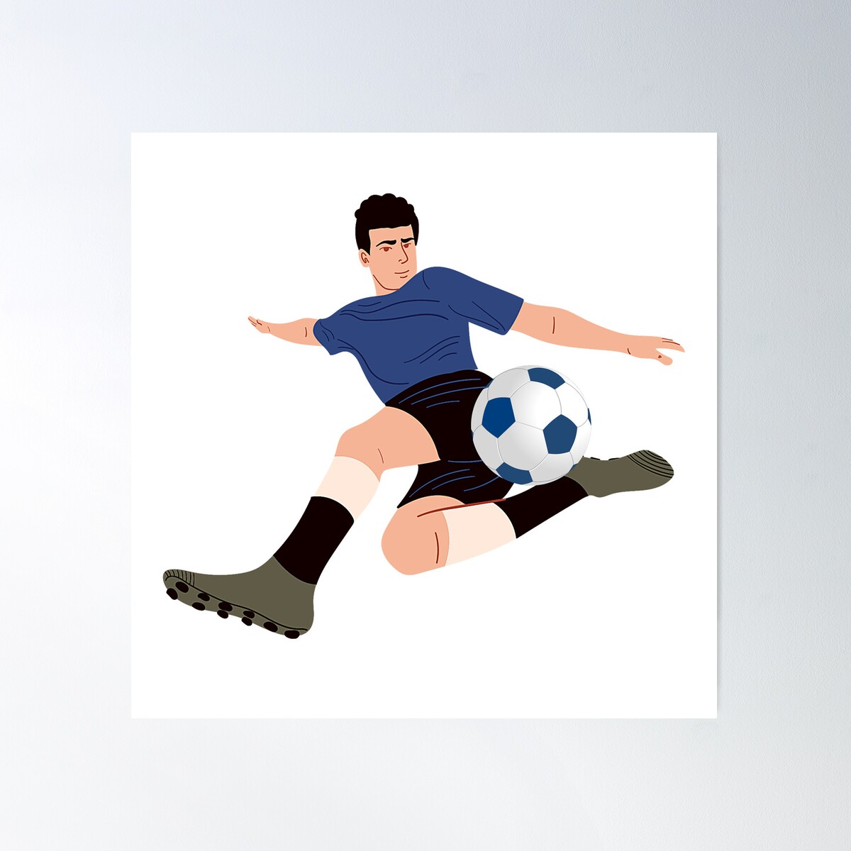 Football Kick Design Poster Wall Art, Modern Wall Decor For Living Room ...