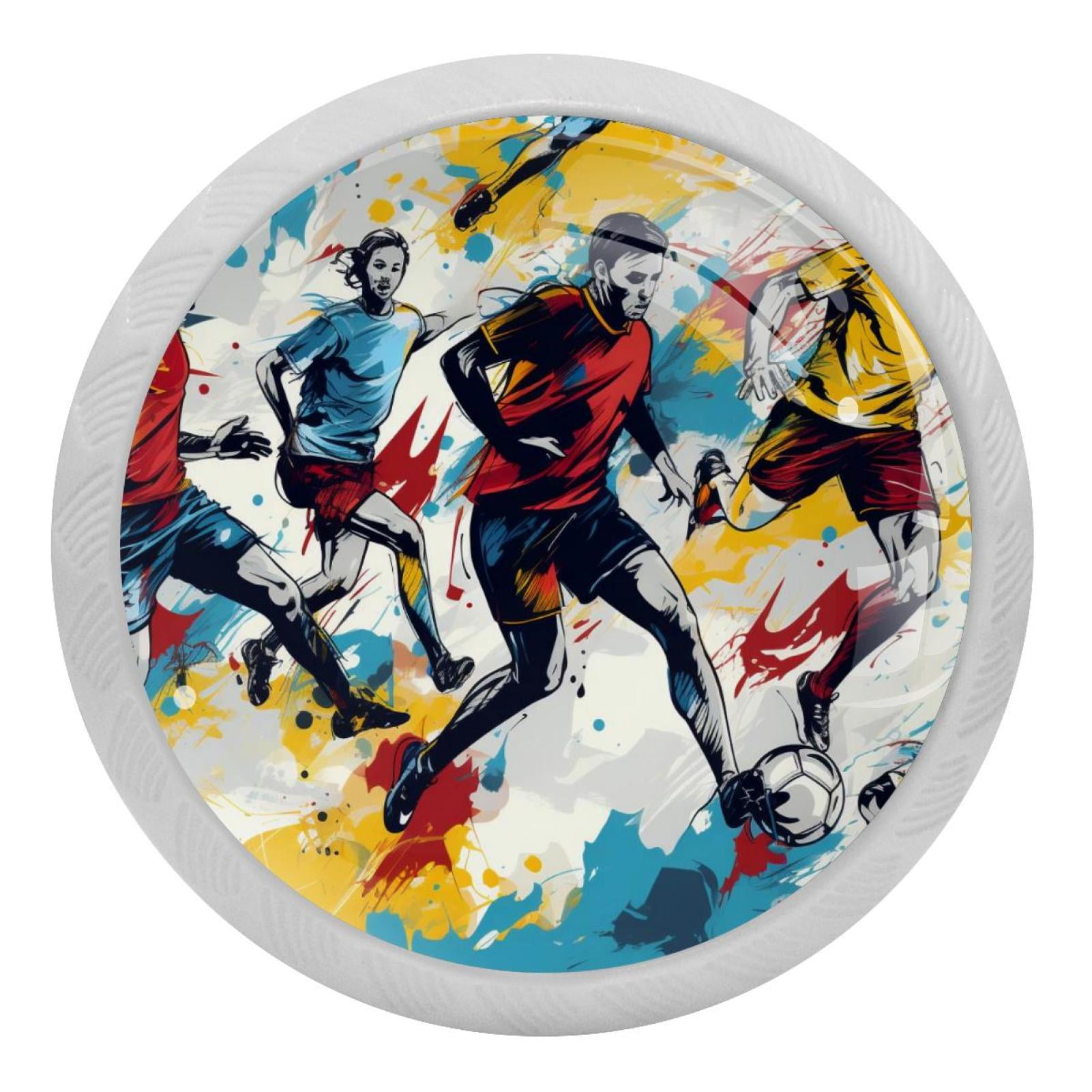 Football Kitchen Hardware: Fluorescent Drawer Pulls - Round 4-Pack ...