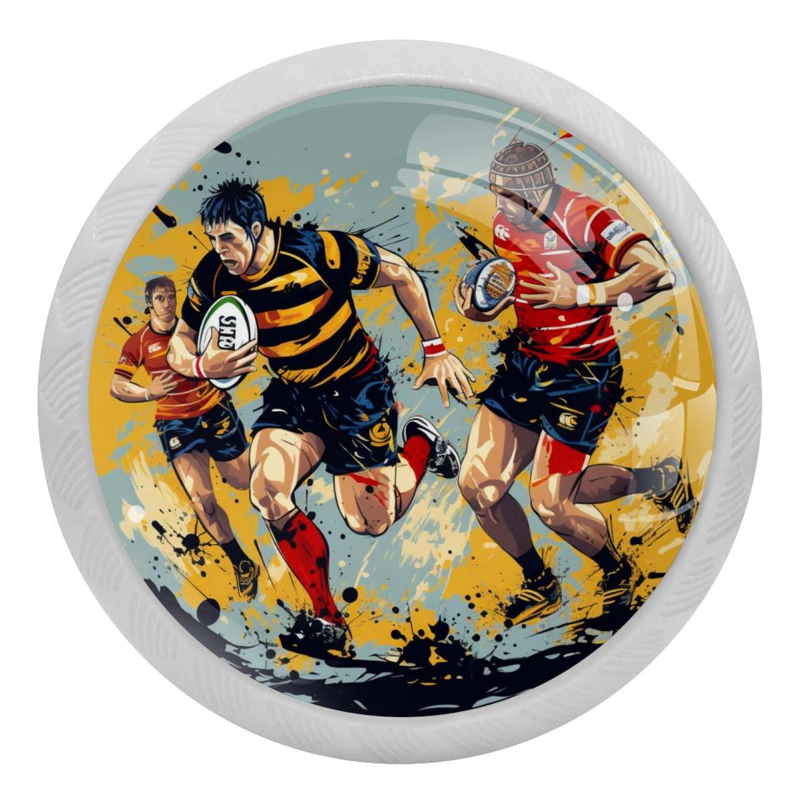 Football Kitchen Hardware: Fluorescent Drawer Pulls - Round 4-Pack ...