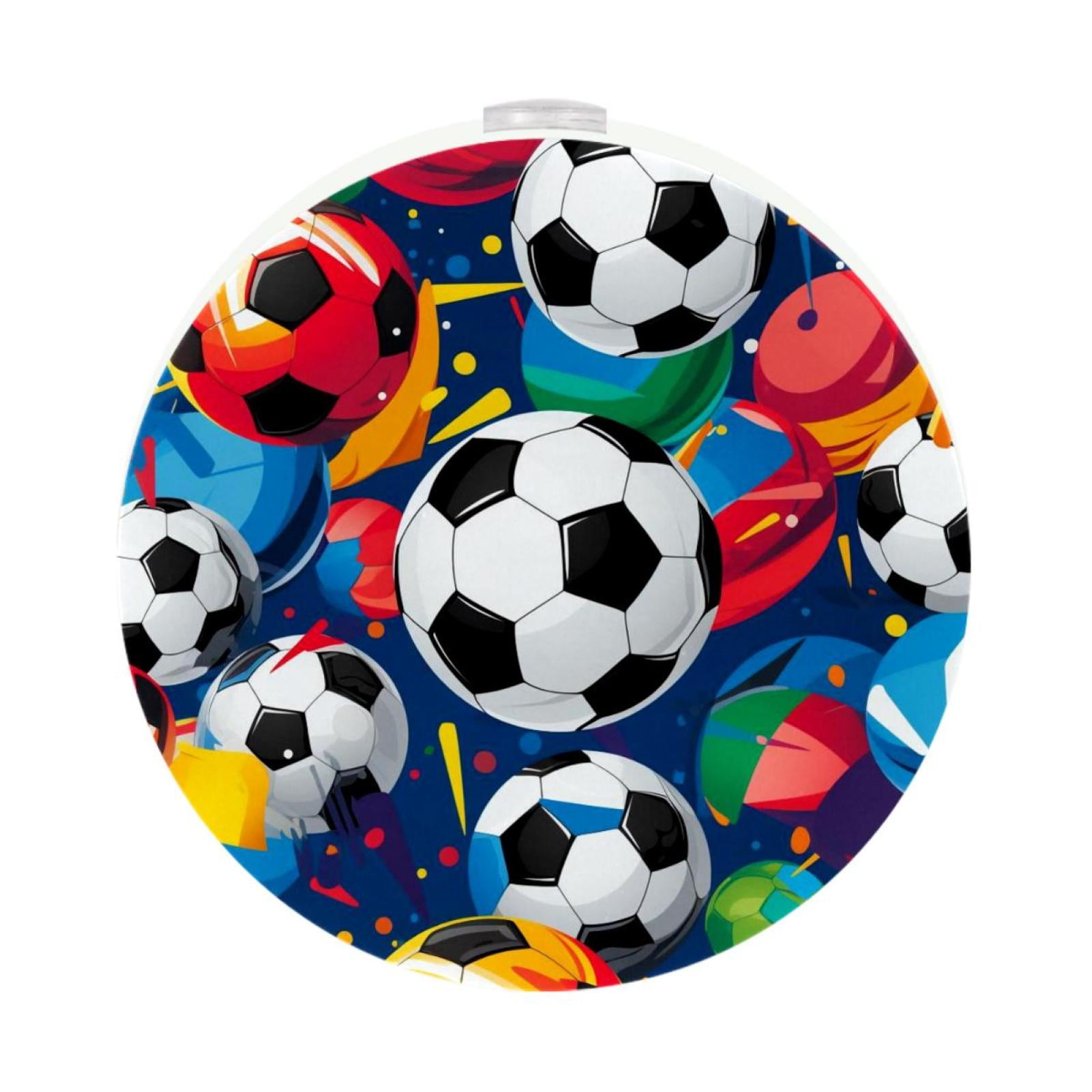 Football LED Round Night Light - 2 Pack, Plug-in Motion Sensor Wall ...