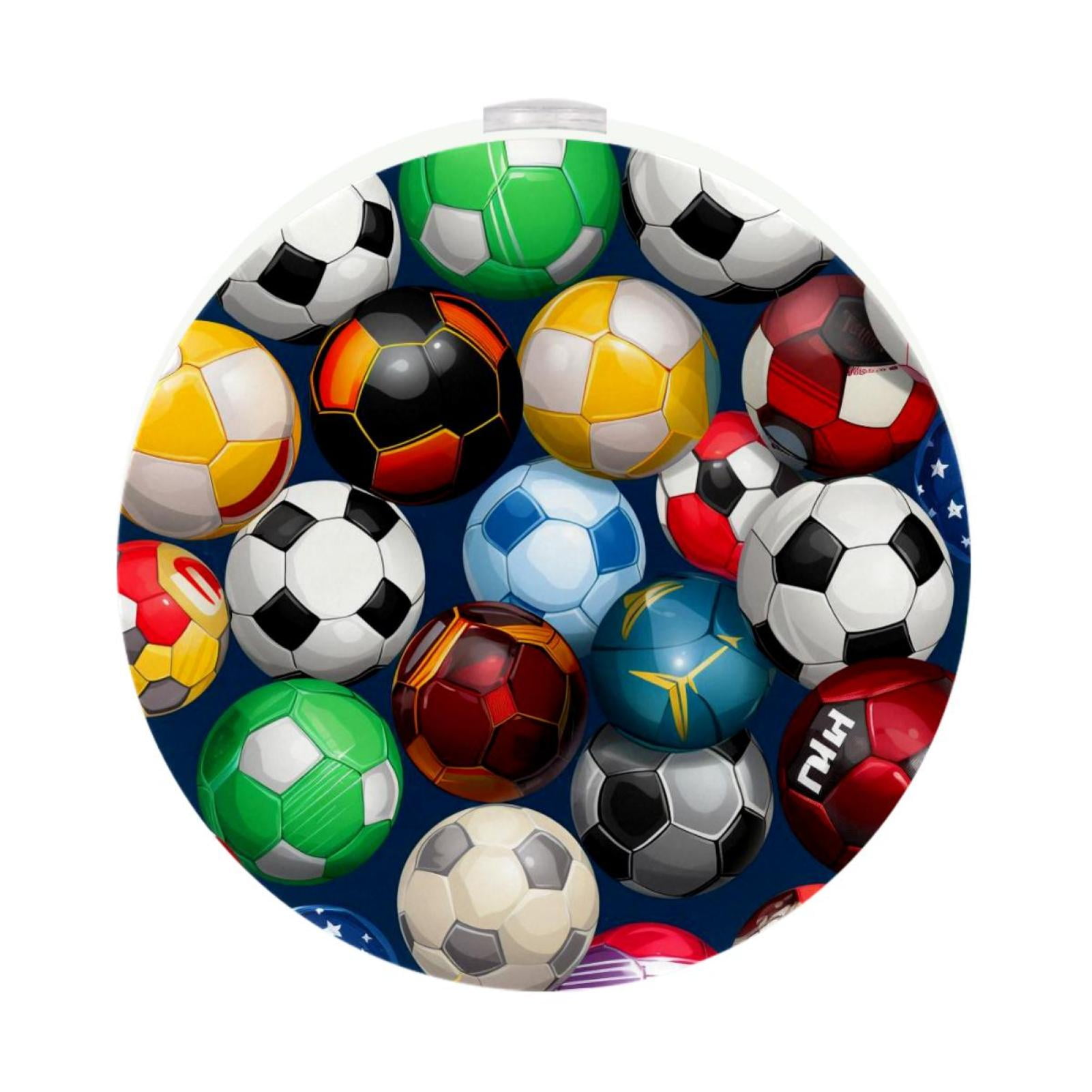 Football LED Round Night Light 2PCS - Motion Sensor Activated Soft Glow ...