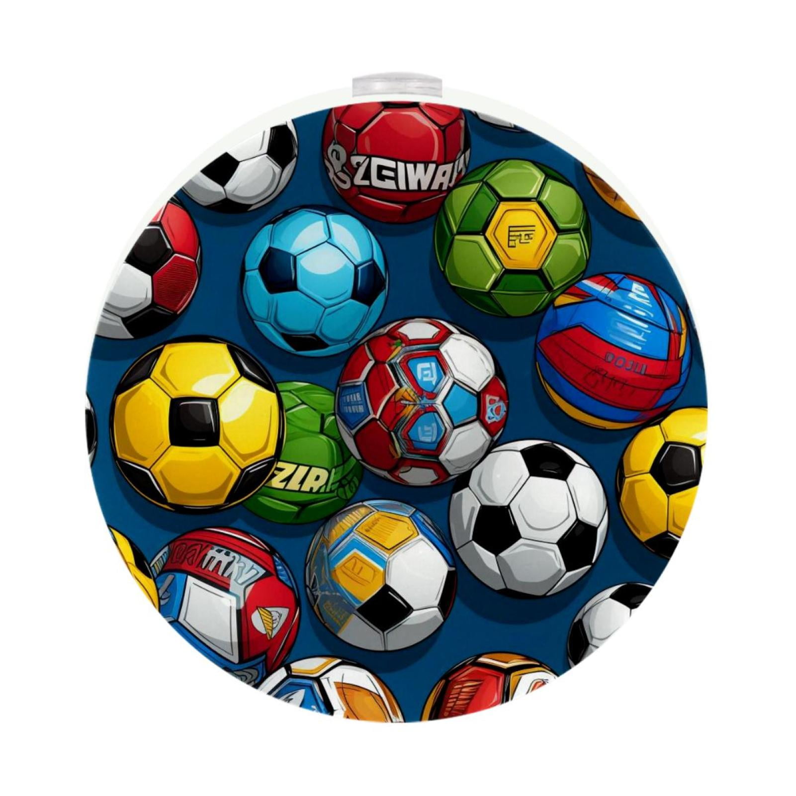 Football LED Round Night Light-2PCS, Plug-in Dusk to Dawn Sensor Wall ...