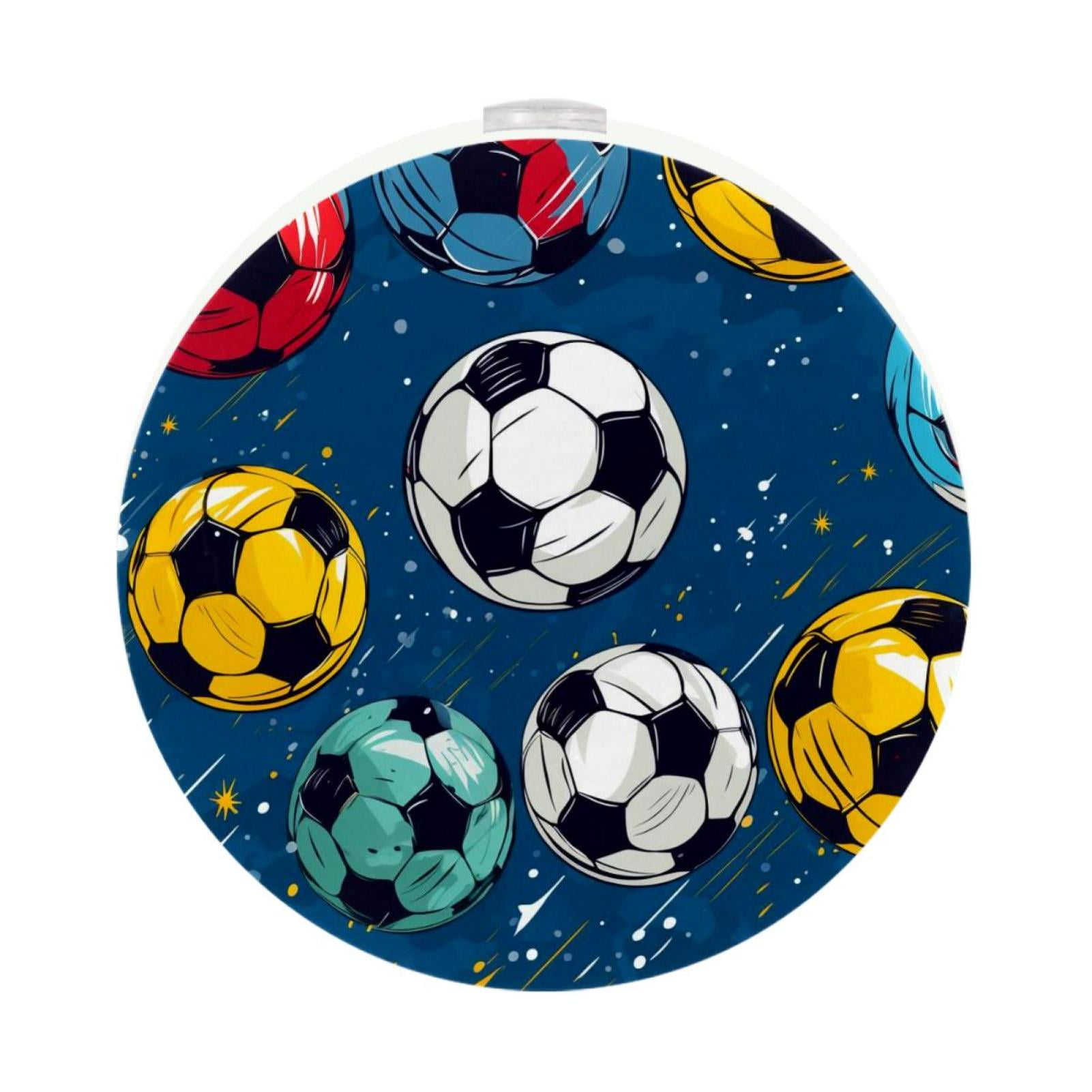 Football LED Round Night Light-2PCS, Plug-in Mini Wall Socket Soft ...