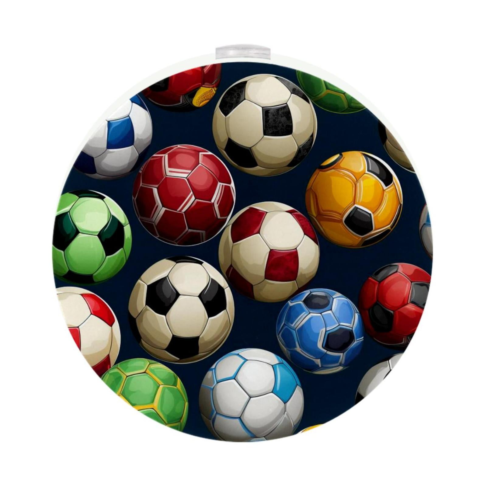 Football LED Round Night Light-2PCS, Plug-in Wall Lamp with Dusk to ...