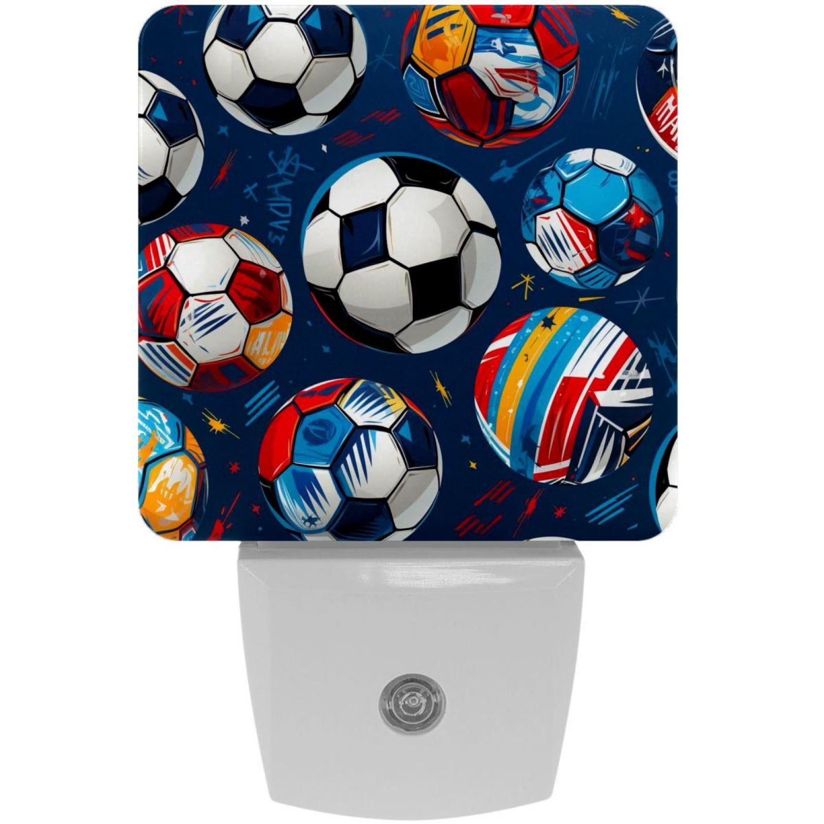 Football LED Square Night Lights - Modern Design, Soft Glow, Energy ...