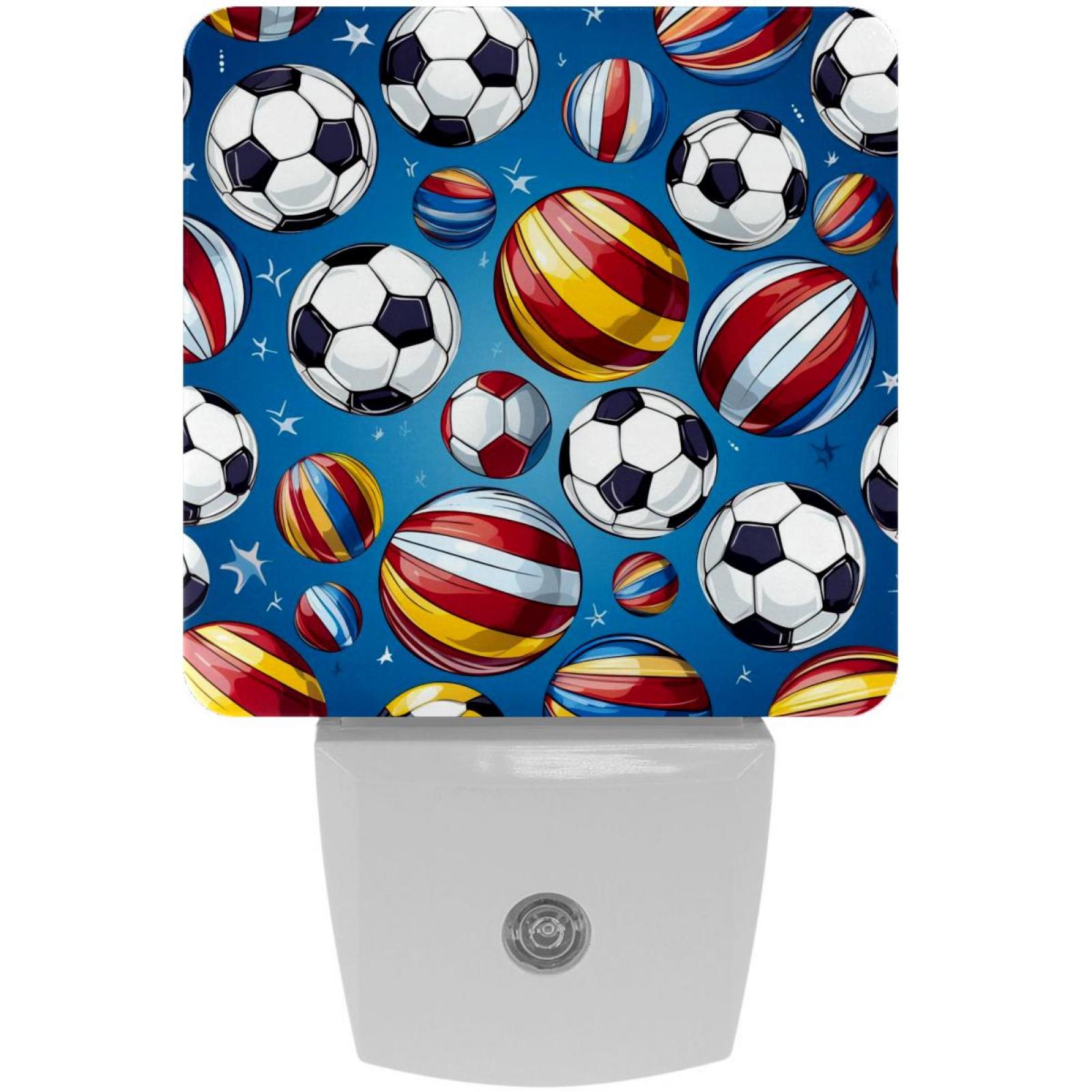 Football LED Square Night Lights - Modern Design, Soft Glow, Energy ...