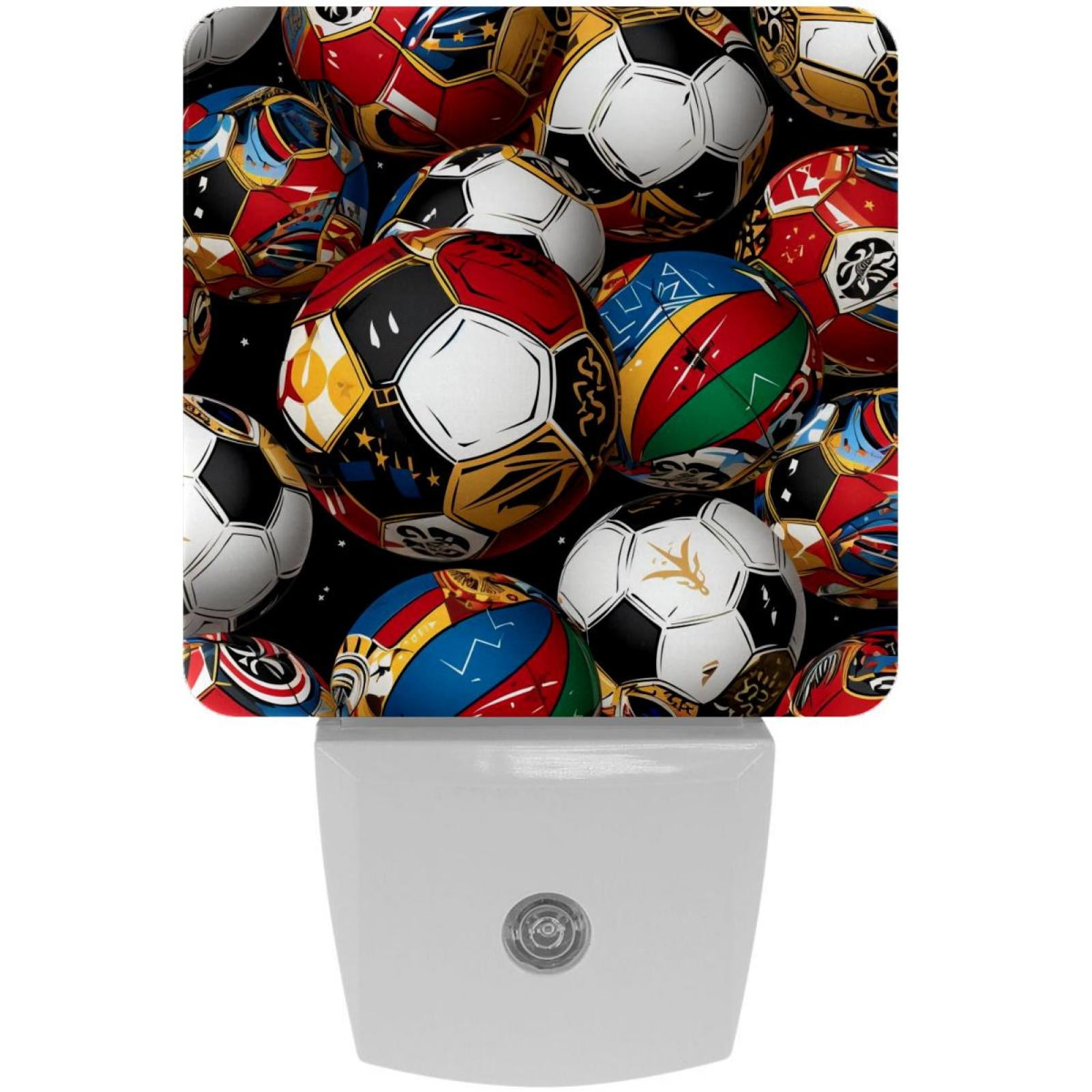 Football LED Square Night Lights - Modern and Versatile Plug-in ...