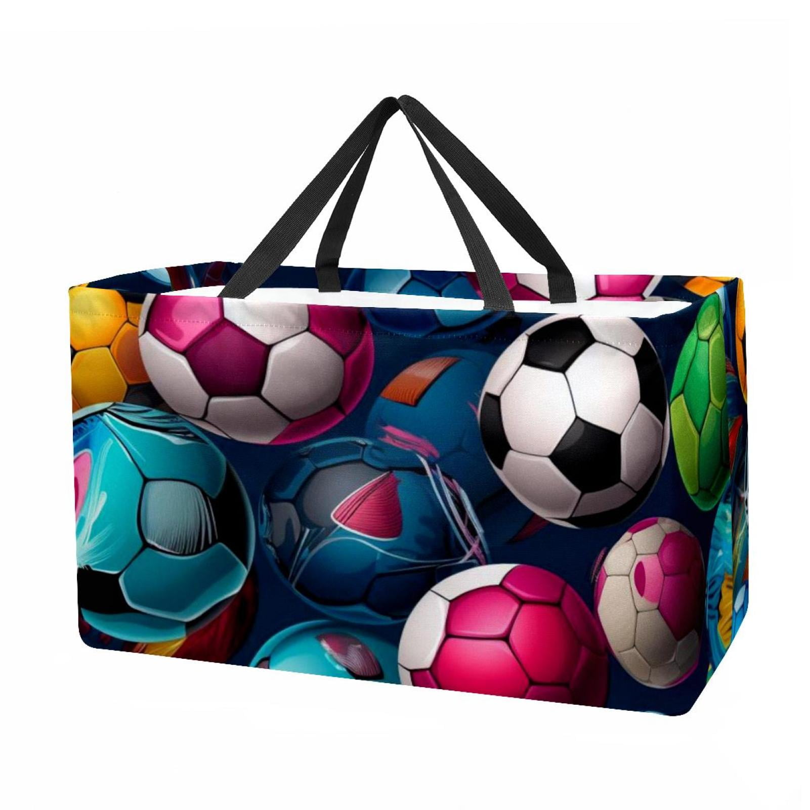 Football Large Capacity Foldable Oxford Cloth Picnic Basket - Reusable ...