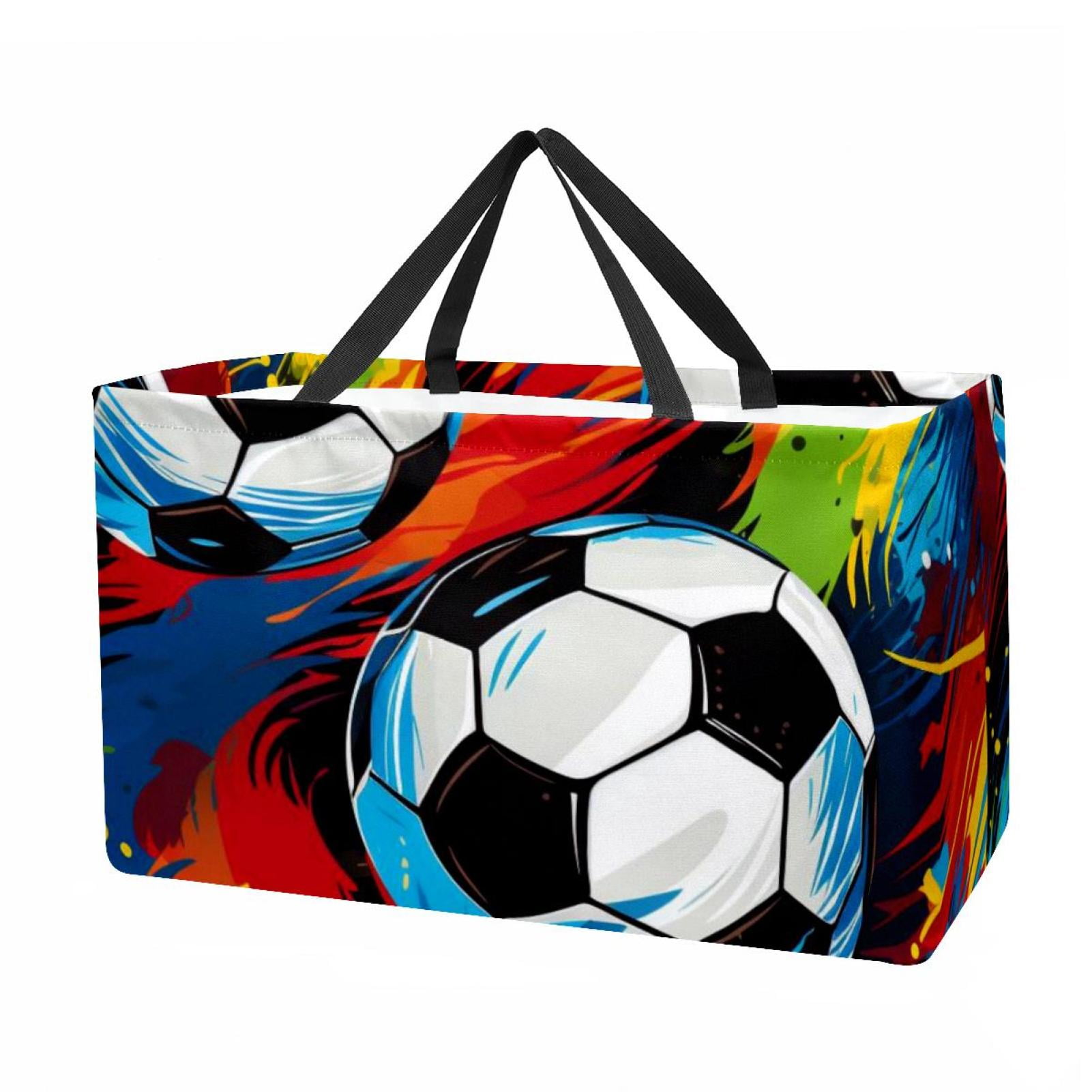 Football Large Capacity Reusable Foldable Oxford Cloth Storage Bin ...