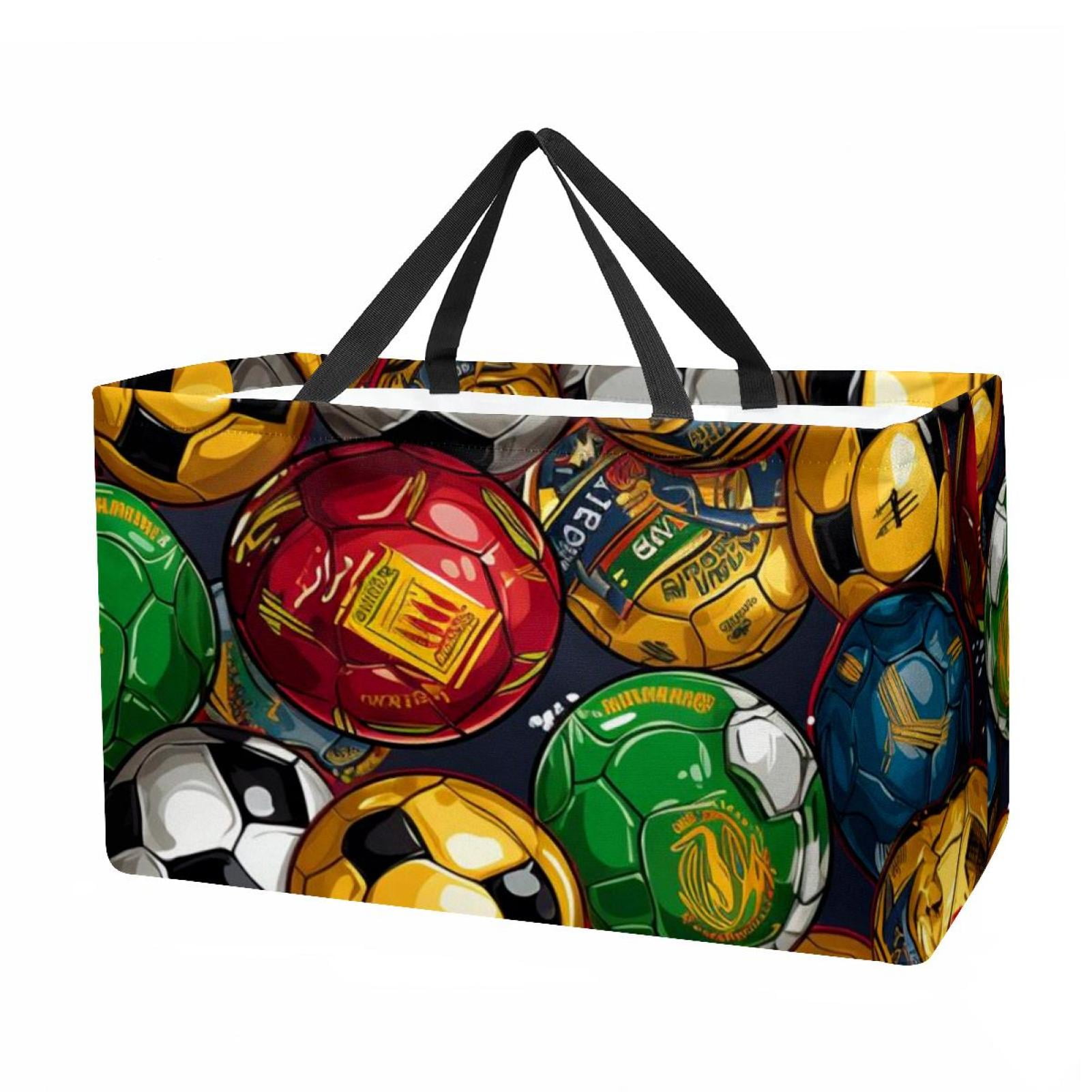 Football Large Capacity Reusable Foldable Oxford Cloth Storage Bin ...
